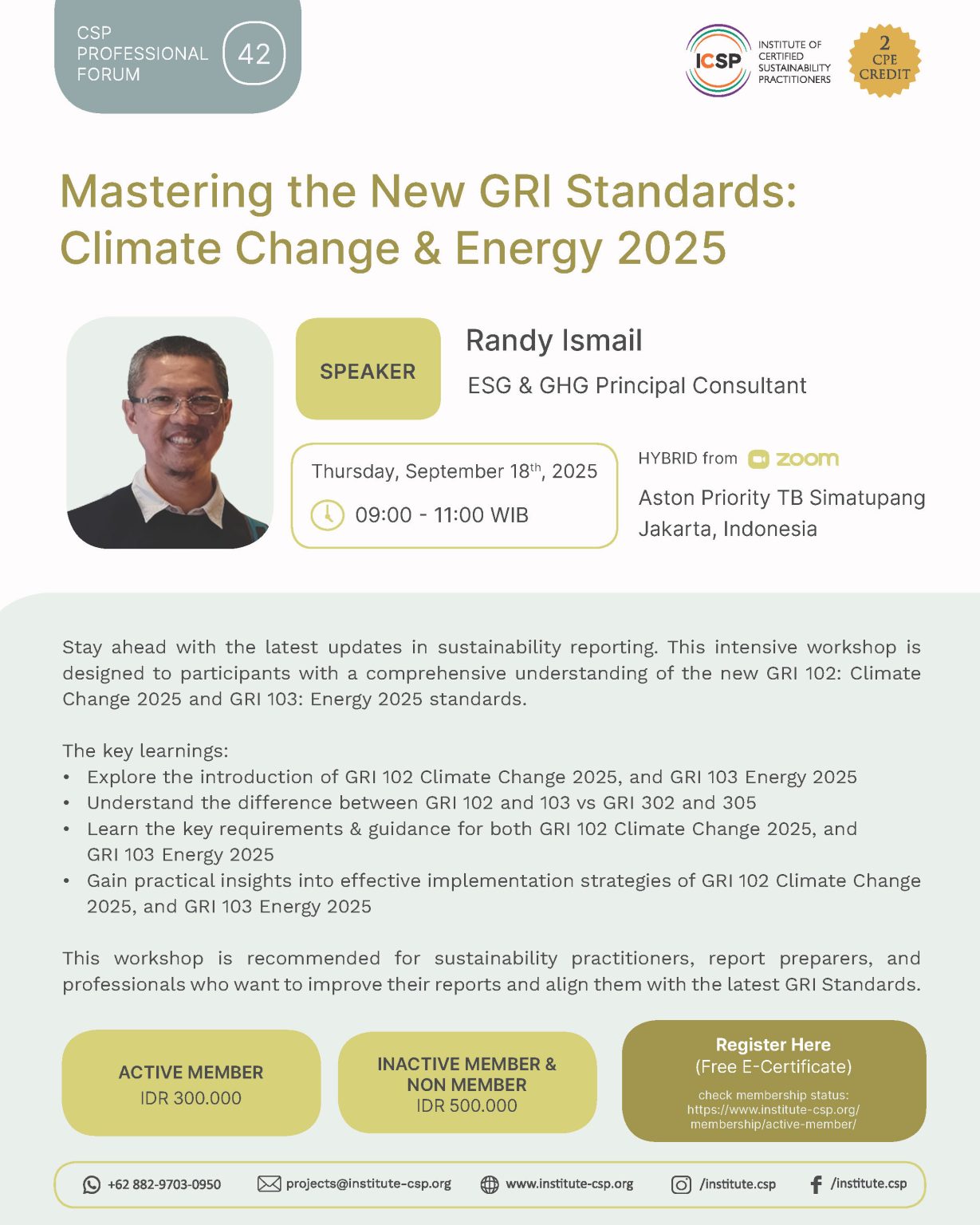 Mastering the New GRI Standards: Climate Change & Energy 2025 - ICSP : ICSP