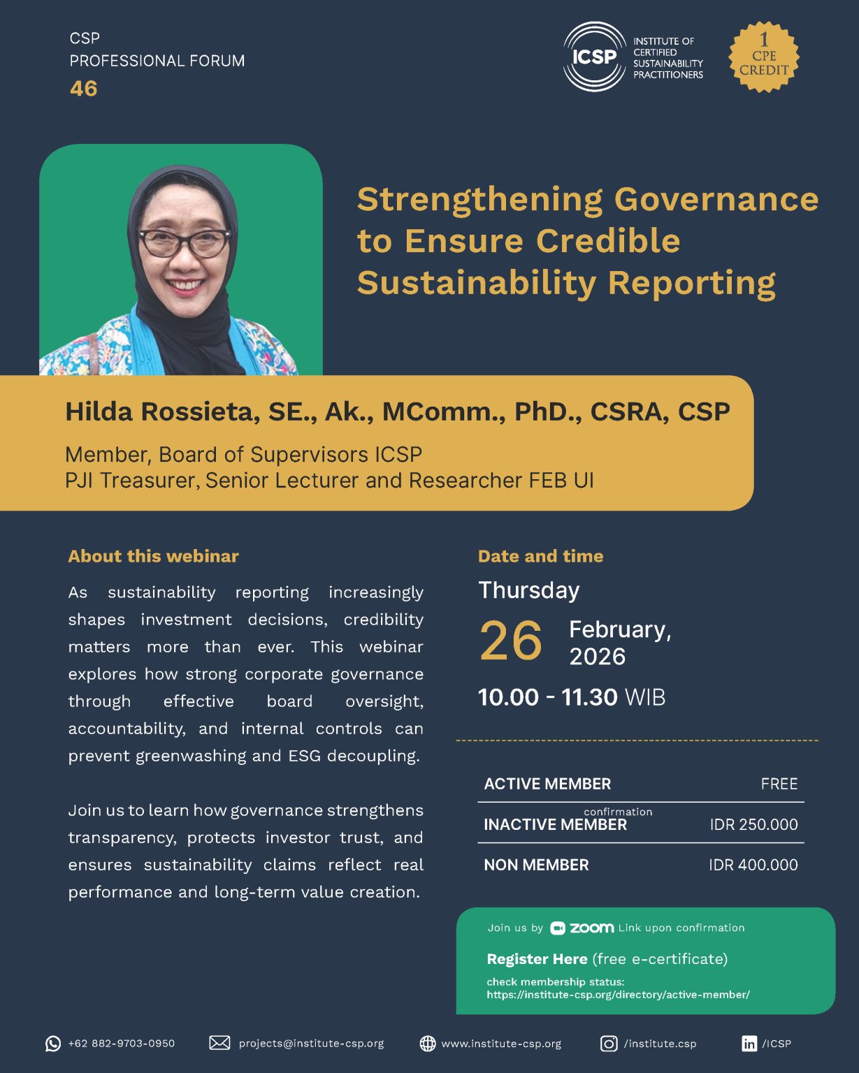Strengthening Governance to Ensure Credible Sustainability Reporting ...